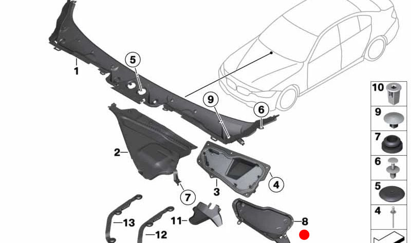 OEM 51717354546 PUETEANGUAS F36N. Original BMW.