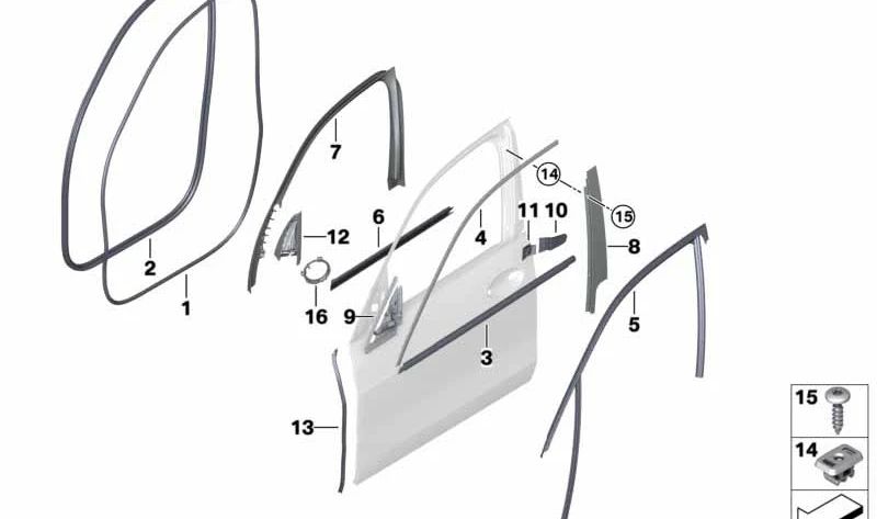 Outer channel cover for BMW X6 F96, G06 (OEM 51337446191)...
