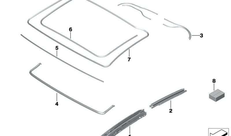 OEM wind deflector 54108495823 for BMW G16. Original BMW.