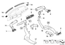 Parrilla de aire fresco central OEM 64229130458 para BMW Serie 3 E90,