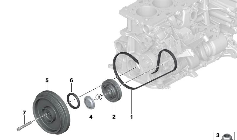Accessory Belt or Alternator Belt OEM 11289455973 for BMW...