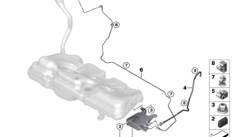 Tubería de ventilación OEM 16117300653 para MINI F55, F56 LCI (2013-20