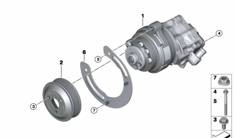 Power Steering Pump (Tandem) OEM 32416787348 for BMW E70,...