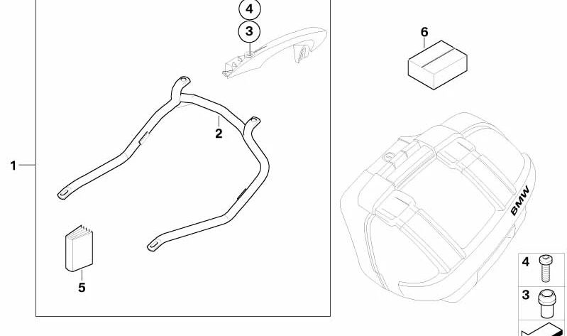 OEM interlock bolt 71607692134 for BMW motorcycles K1200S, K1300S, K12