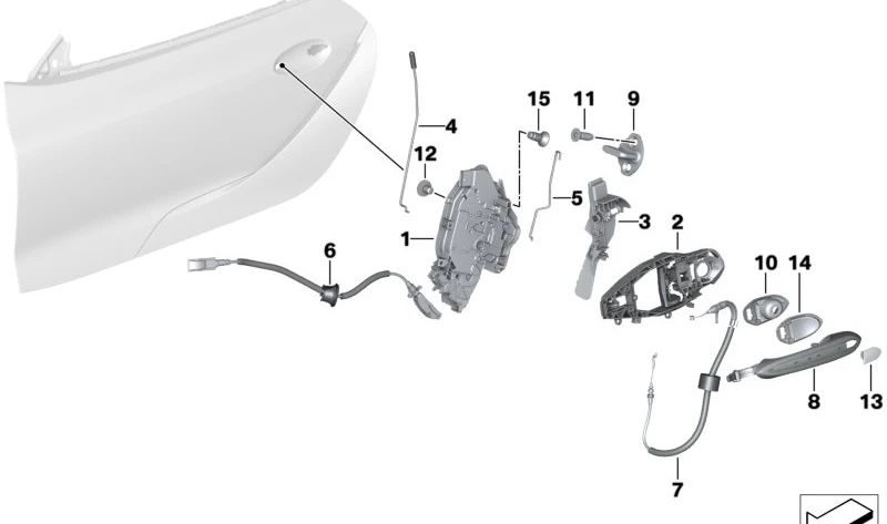 OEM 51217956135 left door lock for BMW F40, F44, G20, G28...