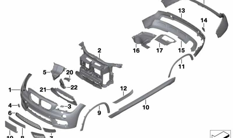 Front Wall Adapter for BMW E84 (OEM 51648049415). Genuine...