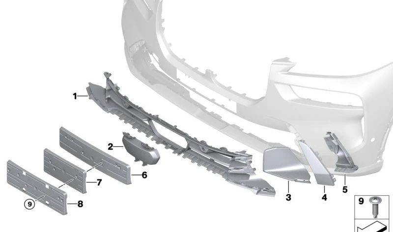 Left side cover OEM 51119853943 for BMW G07 (X7). Origina...