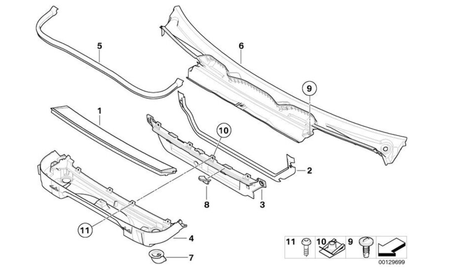 Recubrimiento faldón lateral derecho OEM 51713401811 para BMW X3 E83,