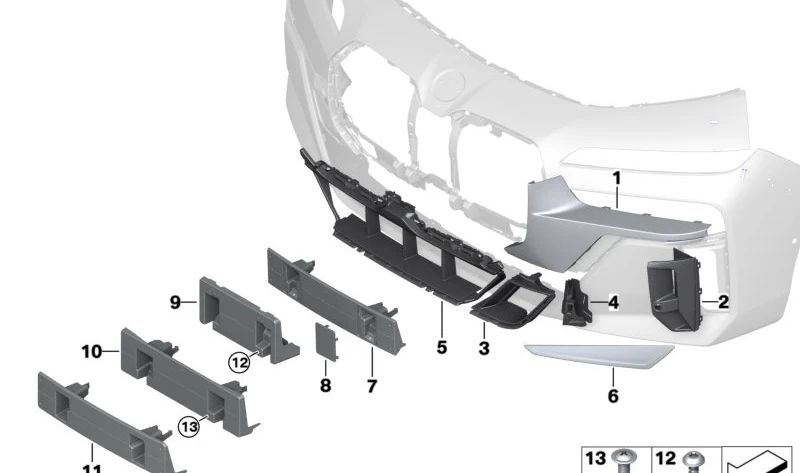 Left Aircurtain for BMW 7 Series G70 (OEM 51118083177). O...