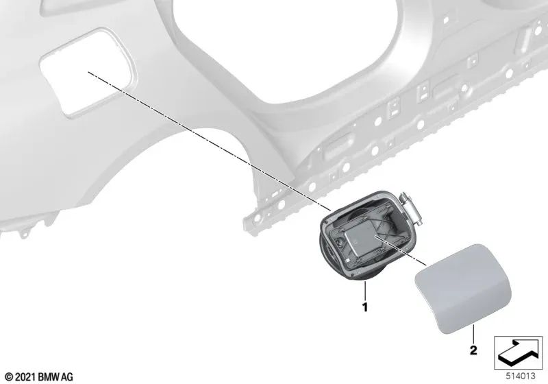 Abdecktopf for BMW Series 4 G26 (OEM 51177478442). Genuin...
