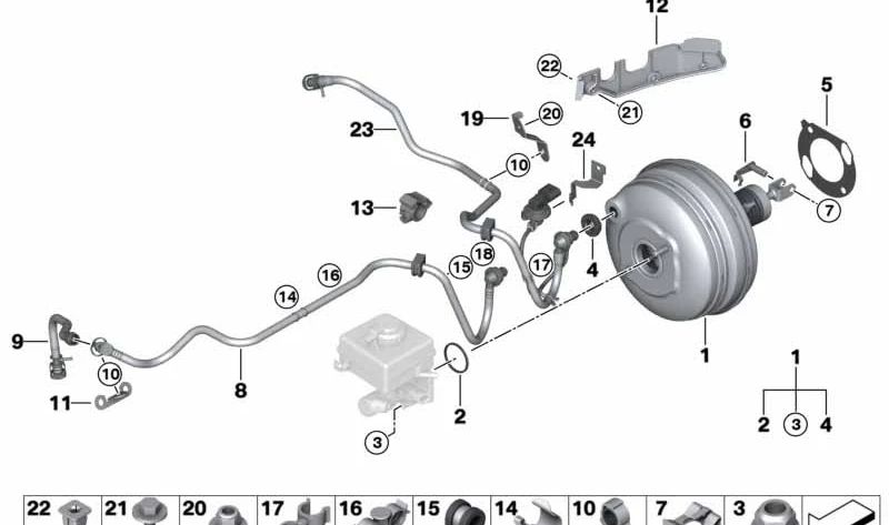 Tubería de vacío OEM 11667550892 para BMW E60, E61, E63,