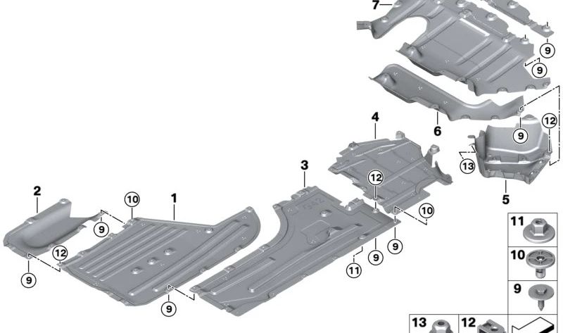 Difusor trasero OEM 51758494249 para BMW Serie 2 G42. Pieza original B