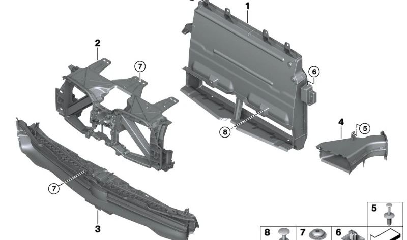 OEM 51747933372 multifunction support for BMW IX (I20). O...