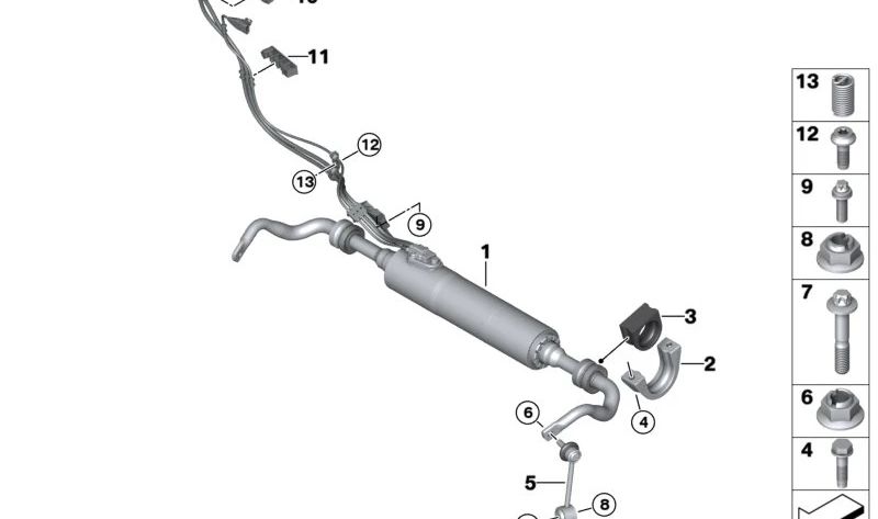 Rear swing arm support for BMW G16, F95, G05N, F96, G07,