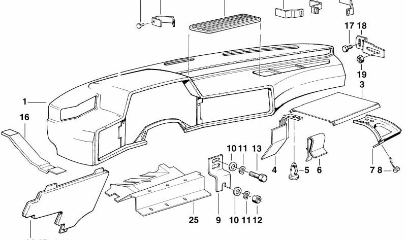 Cover for BMW E24 (OEM 51451869681). Original BMW