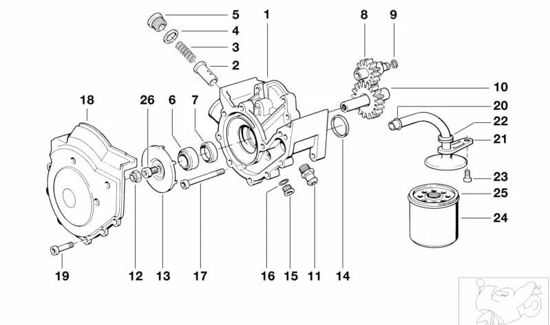 Front seal OEM 11411741870 for BMW K1, K100 RS, K1100 RS, K1200 RS mot