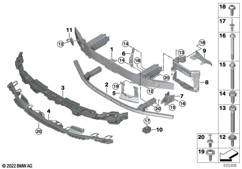 Front lower shock absorber for BMW G70 (OEM 51118081740)....