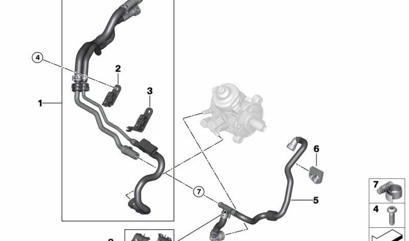 OEM 13538511732 engine fuel pipe for BMW F45, F46, F48 an...