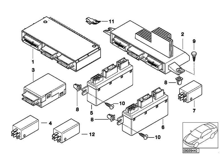 Módulo luz y check-control OEM 61356961141 para BMW E39,