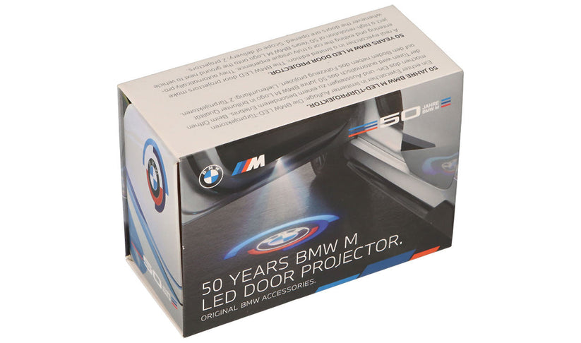 Proyectores LED puerta 68 mm logo BMW M 50 Aniversario OE...