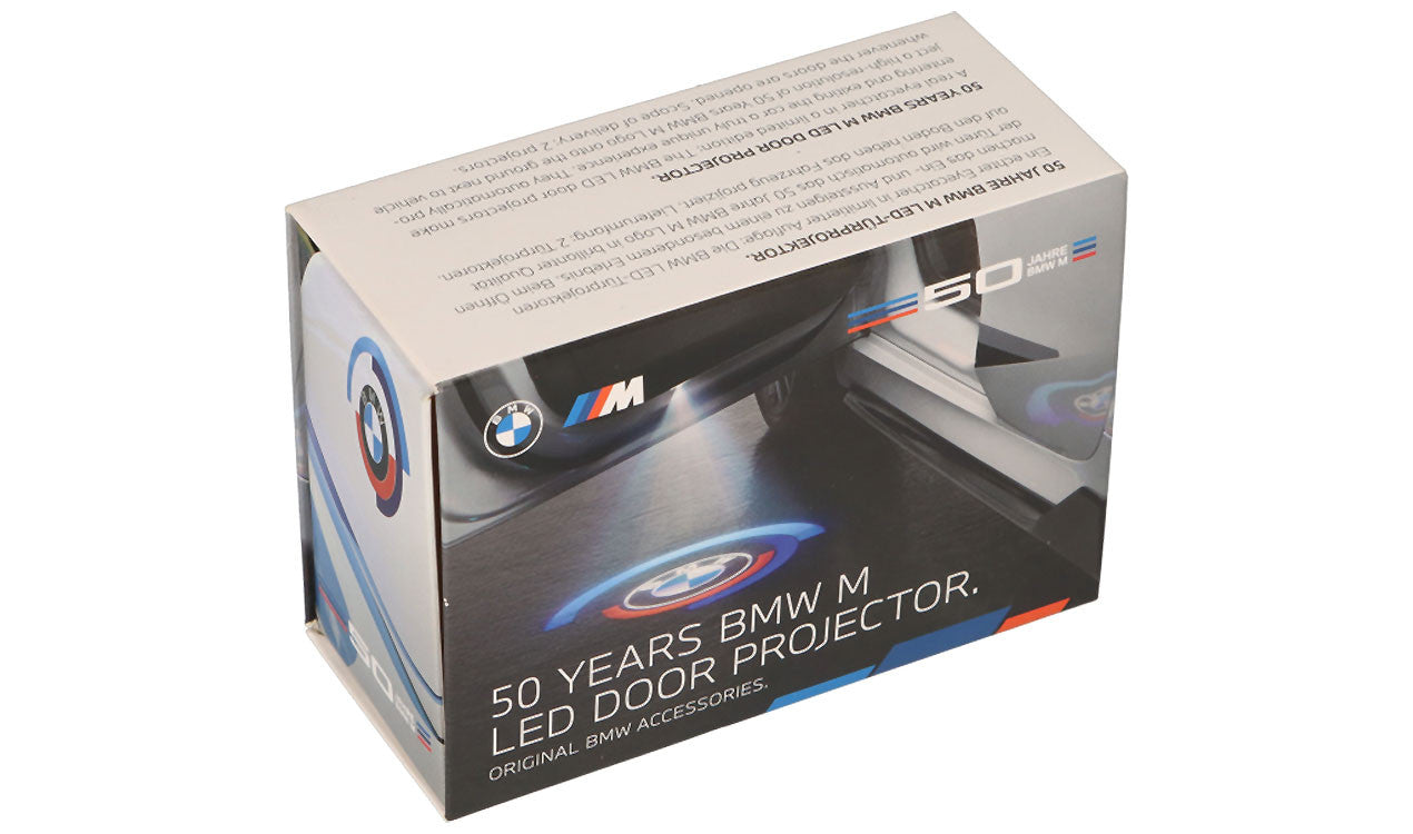 Proyectores LED puerta 68 mm logo BMW M 50 Aniversario OE...